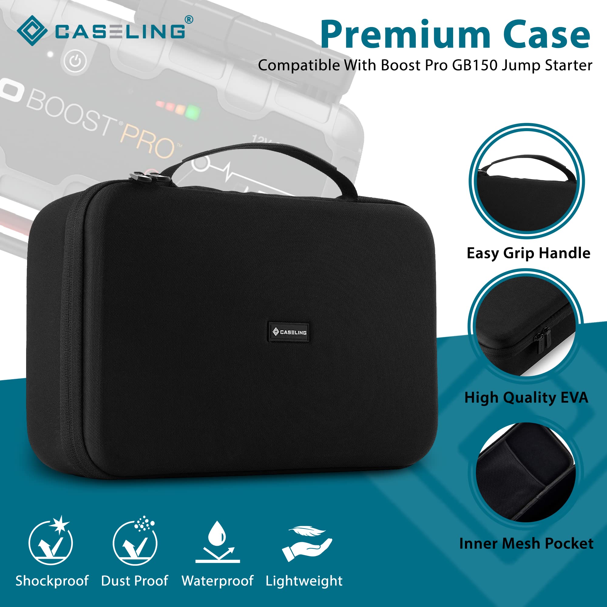 Hard Case Compatible with Boost Pro GB150 3000A UltraSafe Car Battery Jump Starter.