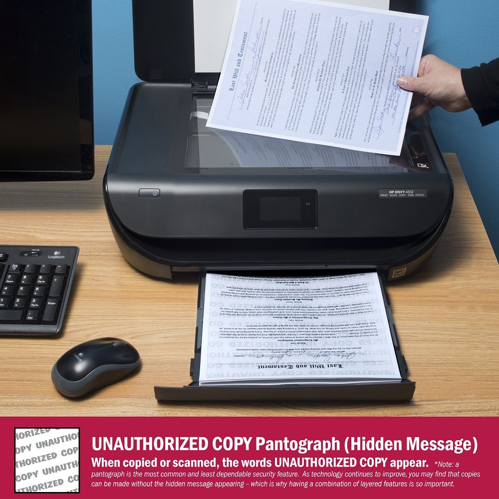 DocuGard Advanced Blue Multi-Purpose Security Paper, 7 Features, 8.5 x 11 Inches, 24 lb, 500 Sheets (04546)