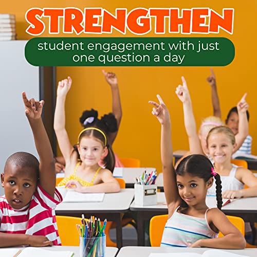 Bended Productions 183 Question a Day Cards Elementary School | Teacher Created Morning Meeting Chips for Teachers and Students | Classroom Conversation & Writing Prompt Cards Grades K-2