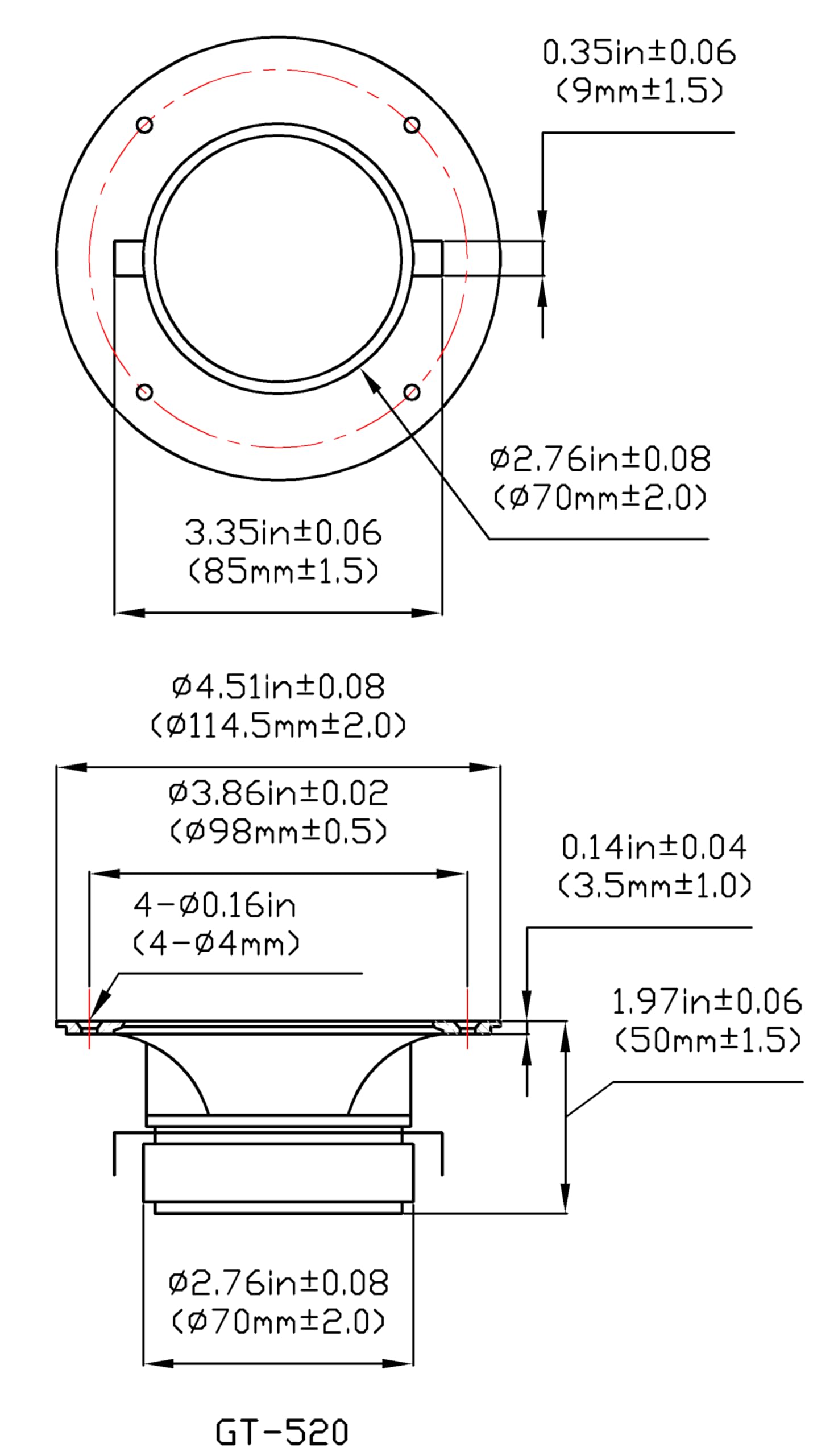 Goldwood Sound Inc. Sound Module, 4" (GT-520-2)