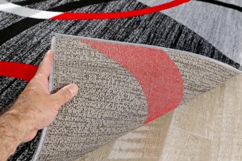 Luxe Weavers Victoria Collection 3895 Gray 2x8 Modern Abstract Geometric Stain Resistant Area Rug