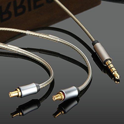 Earmax Upgrade Audio Cable Cord Inline Remote & Mic Earphone Replacement Cable for ATH-LS50 70 200 300 400 E40 50 70 SR9 ESW950 etc.