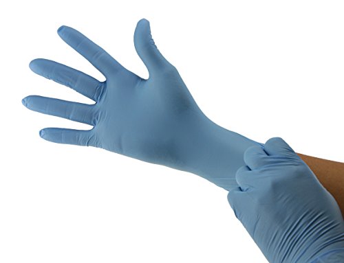 BeeSure BE1115 Nitrile Powder Free Exam Gloves, XSmall (Pack of 100)