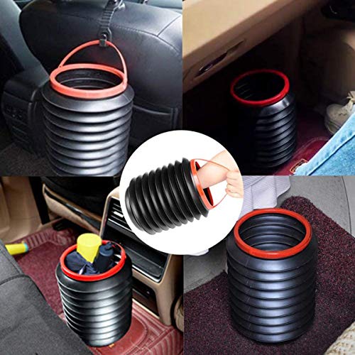 Car Portable Collapsible Trash Can,1.05 Gallon Leak-Proof Folding Storage Bin 4L,Retractable Water Bucket Waste Bin for Fishing Outdoor Travel