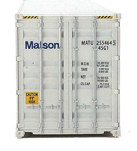 Walthers SceneMaster HO Scale Model of Matson (Gray, Blue) 40' Hi Cube Corrugated Side Container,949-8263