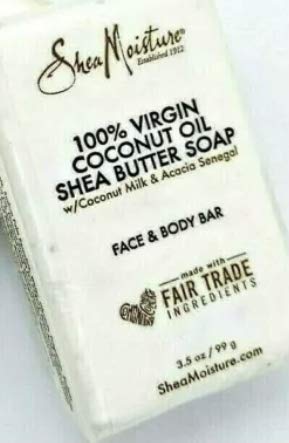 Shea Moisture Sheamoisture 100% Virgin Coconut Oil Shea Butter Bar and Face Soap 3.5 oz ( 4 Pack )