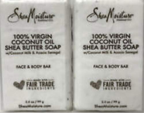 Shea Moisture Sheamoisture 100% Virgin Coconut Oil Shea Butter Bar and Face Soap 3.5 oz ( 4 Pack )