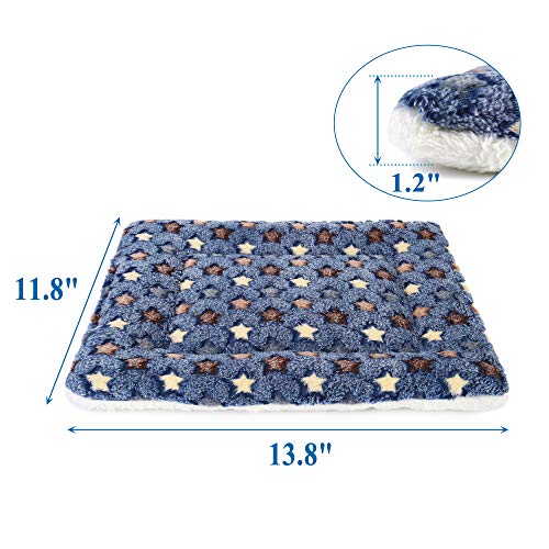 Mogoko 2Pcs Fleece Small Animal Beds, Warm Sleep Mat Pads for Guinea Pig Hamster Squirrel Hedgehog Rabbit Chinchilla