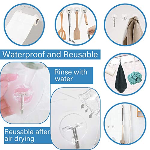 DSMY 20PCS Triangle Self Adhesive Hooks for Hanging Heavy Duty 55 lbs Seamless Sticky Wall Hooks for Hanging Keys Bathroom Shower Outdoor Kitchen Door Home Waterproof