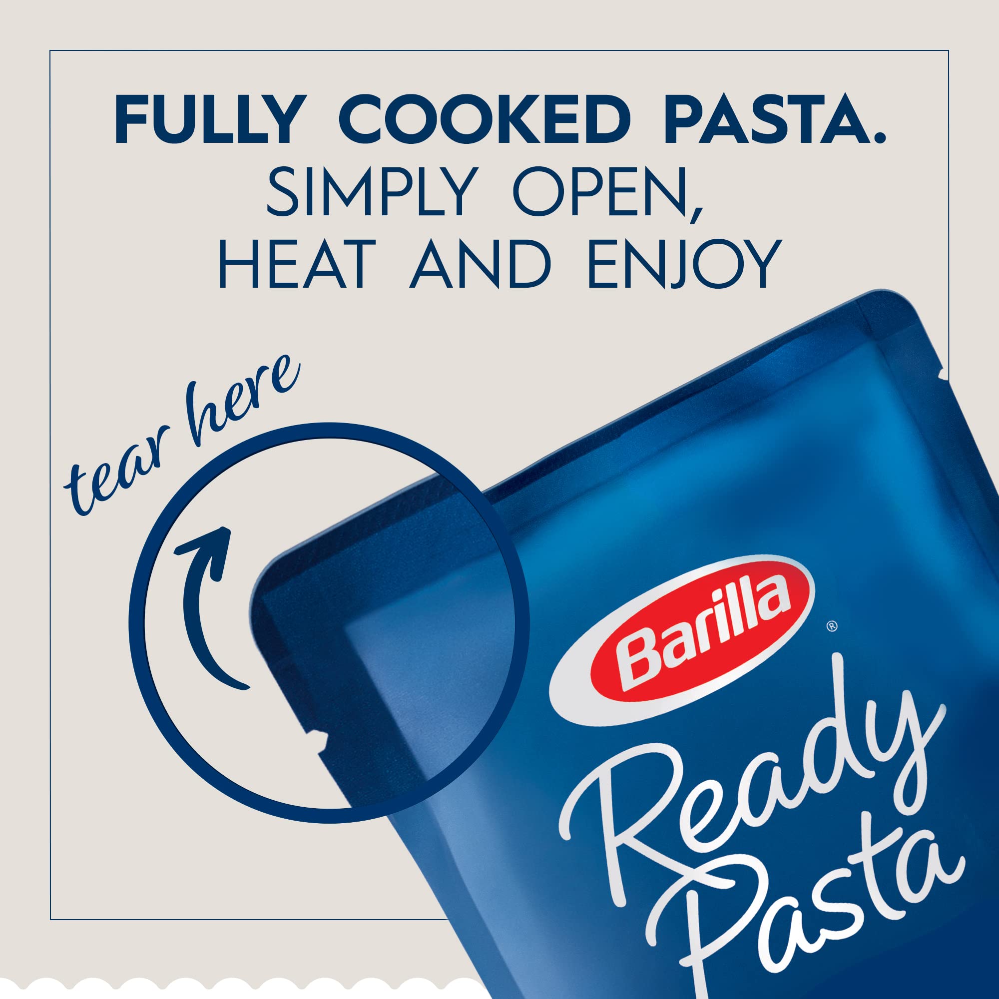 BARILLA Ready Pasta, Penne Non-GMO, No Preservatives 8.5 Ounce (Pack of 6)