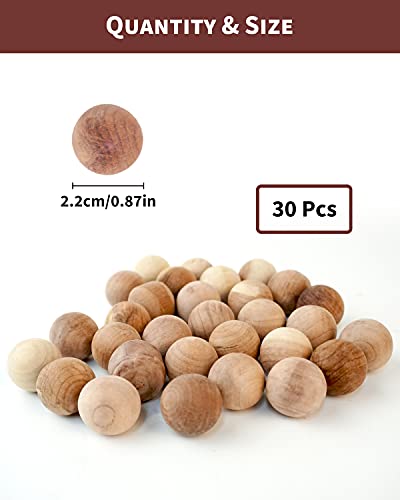 MoHern Cedar Balls for Clothes Storage, 30 Pcs Cedar Blocks for Clothes Storage, Cedar Chips for Clothes Storage