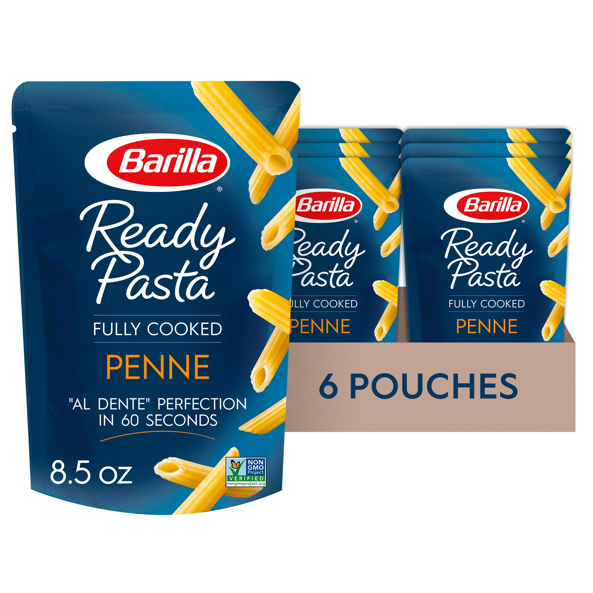 BARILLA Ready Pasta, Penne Non-GMO, No Preservatives 8.5 Ounce (Pack of 6)