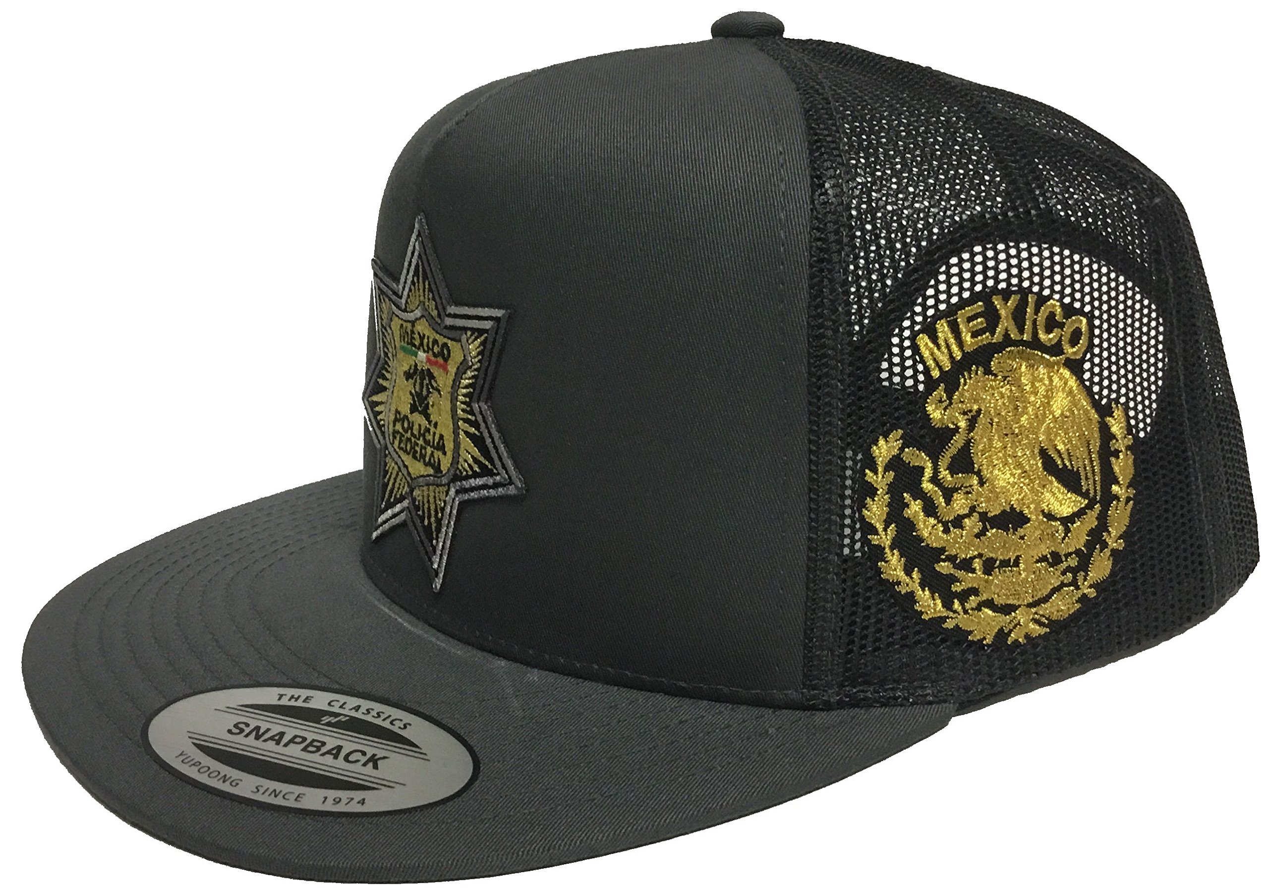 Policia Federal De Mexico Logo Federal 2 Logos Hat Dark Grey Mesh