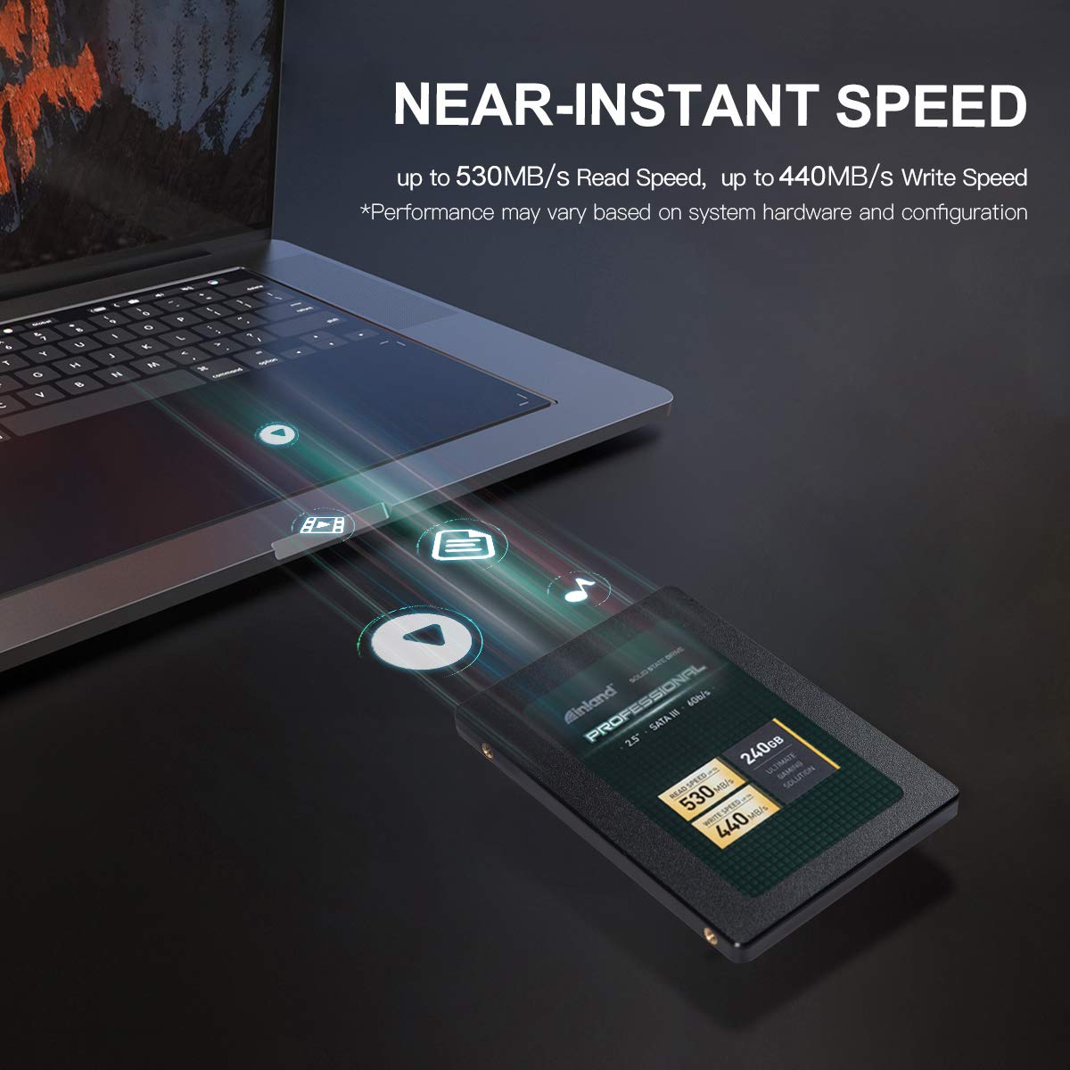 INLAND Professional 240GB SSD 3D NAND SATA III 6Gb/s 2.5" 7mm Internal Solid State Drive (240G)