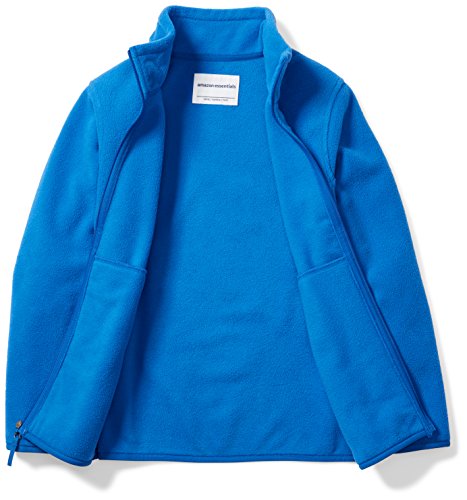 Amazon Essentials Boys' Polar Fleece Full-Zip Mock Jacket - Discontinued Colors, Blue, XX-Large