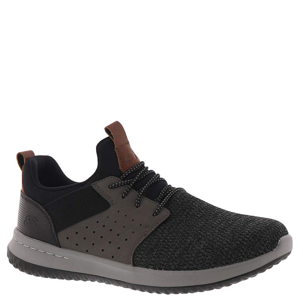 Skechers Men's Classic Fit-Delson-Camden Sneaker,black/Grey,10.5 M US