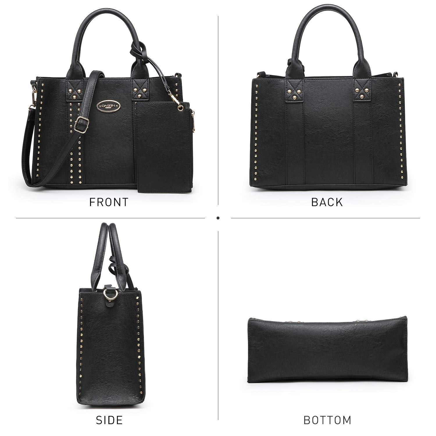 Dasein Purses Handbags for Women Tote Wallet Set Top Handle Satchel Shoulder Hobo Bag 3pcs