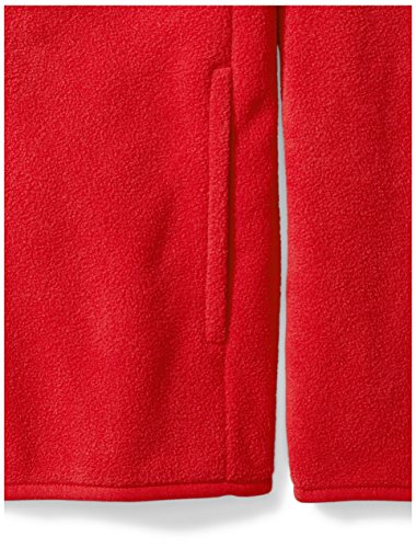 Amazon Essentials Boys' Polar Fleece Full-Zip Mock Jacket - Discontinued Colors, Red, Small