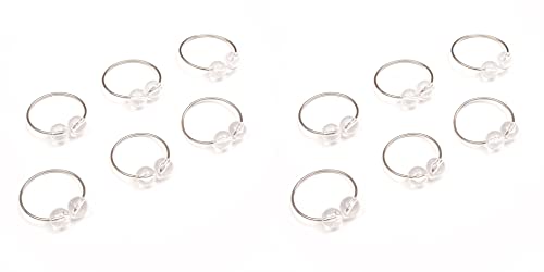 Goroly Home Metal Napkin Rings for Christmas Party Decoration Dinning Table Everyday Use Family Gatherings -Beautiful Emphasize to Your Dining Table Décor- Set of 12 - Silver