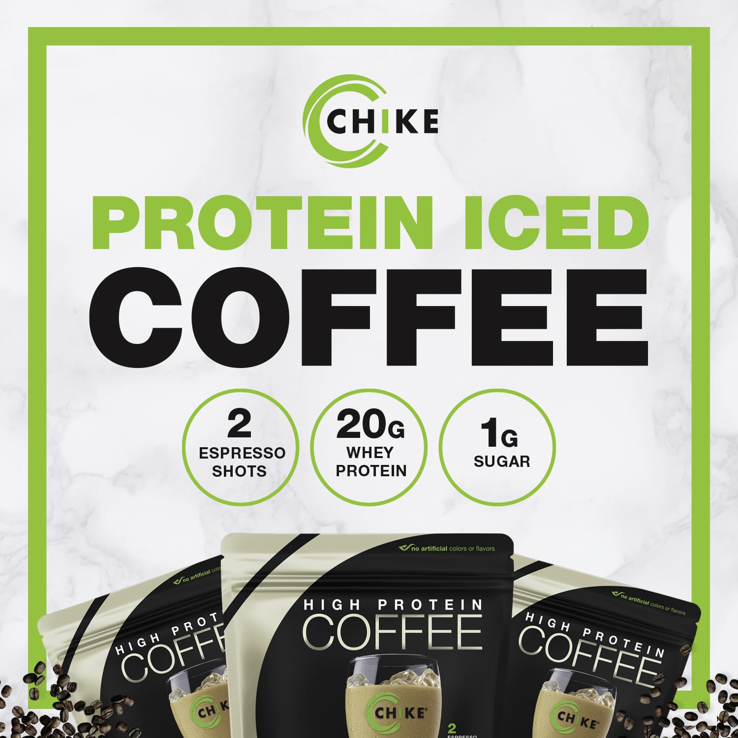 Chike Vanilla High Protein Iced Coffee, 20 G Protein, 2 Shots Espresso, 1 G Sugar, Keto Friendly and Gluten Free, 14 Servings (15.8 Ounce)