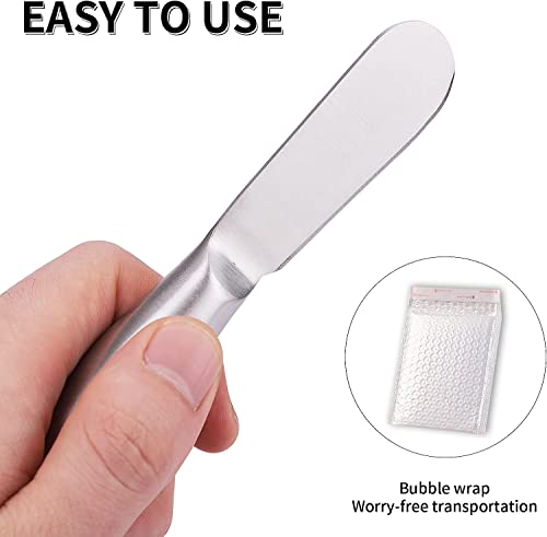 GUZE-US Butter Knife (4 PCS), Stainless Steel Cheese Spreader, Butter Spreader Knives Set, Used for Cheese, Cold Butter, Jam, Pastry and Other Kitchen Daily Spreader Knife