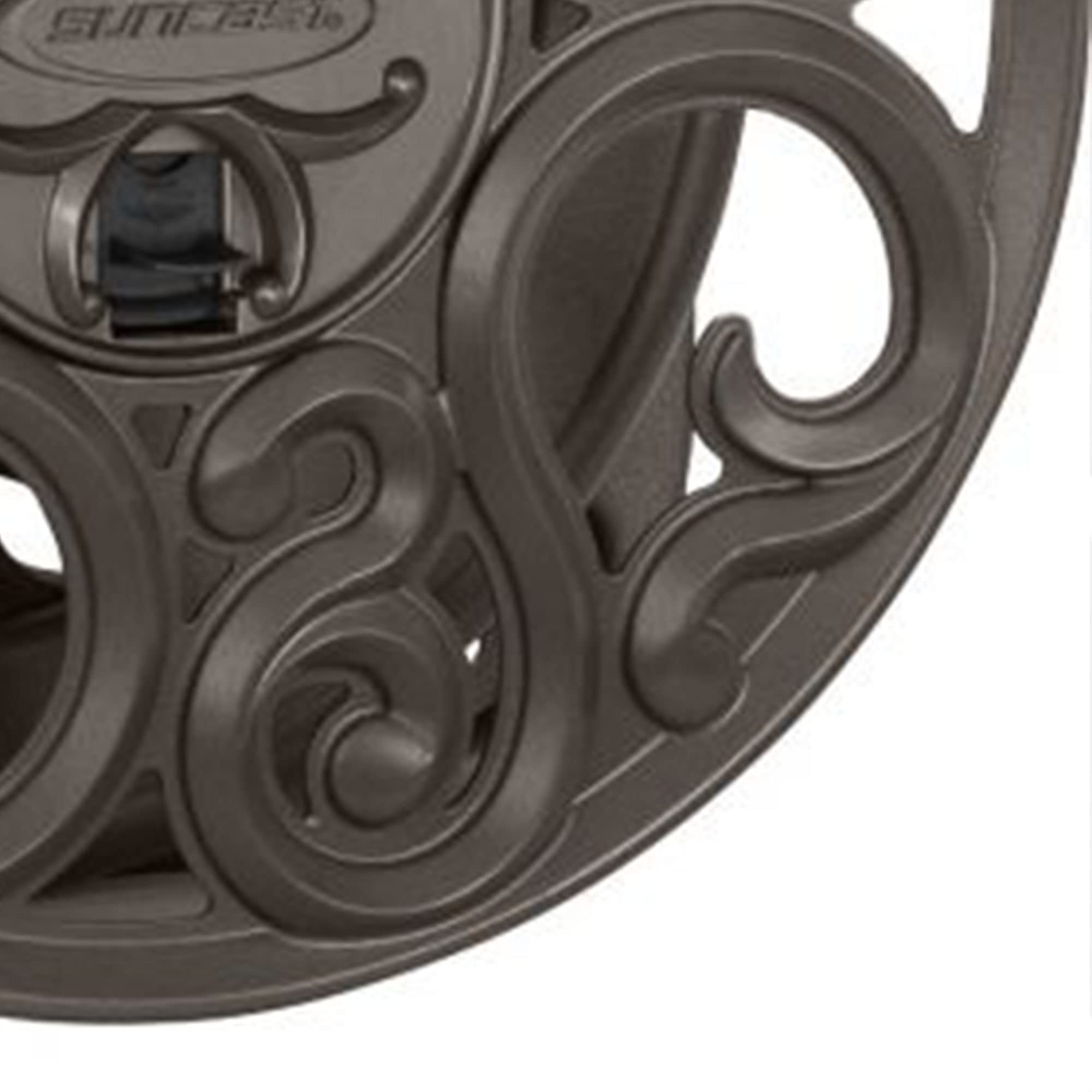 Suncast Sidewinder Side Scroll 60' Garden Hose Reel, Bronze