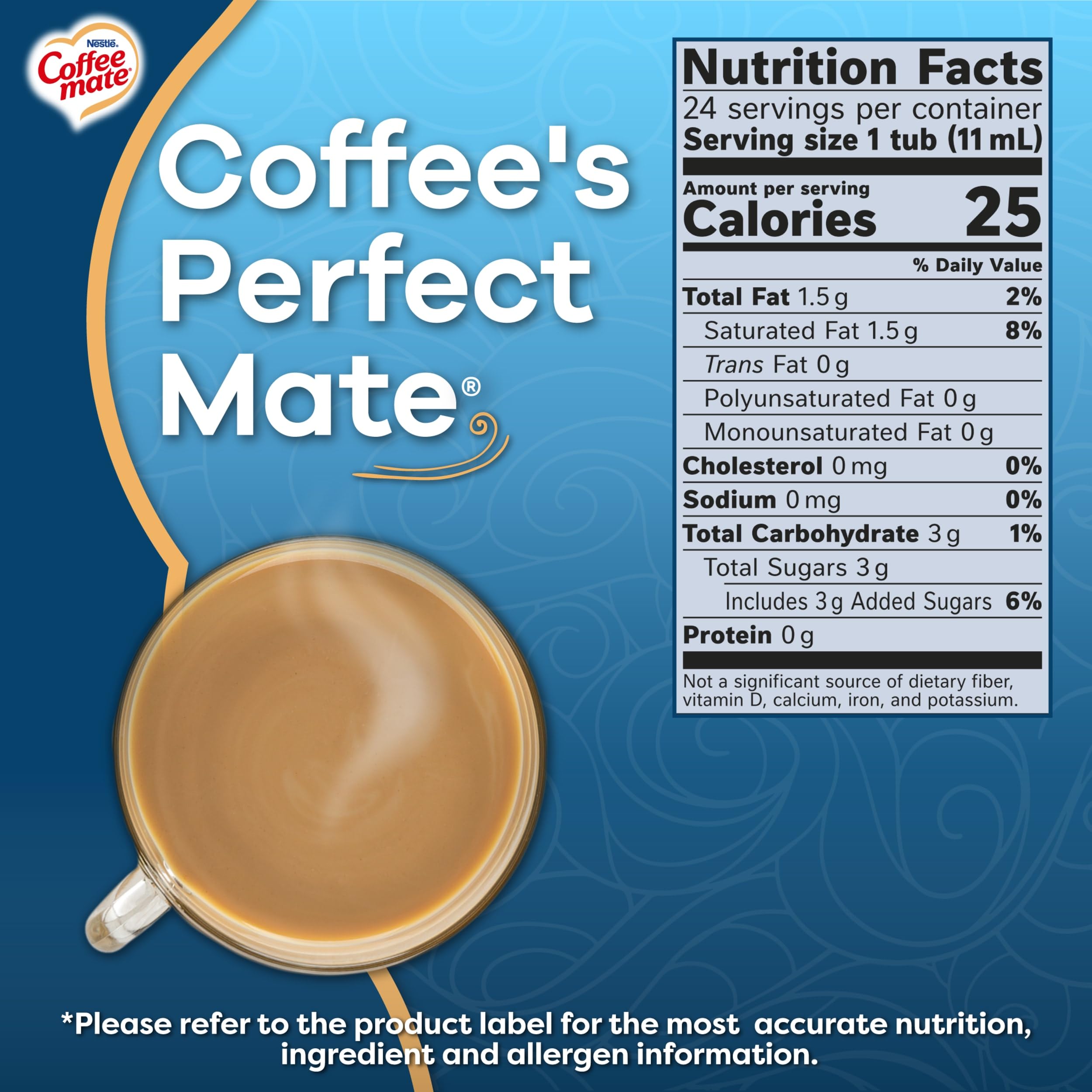Nestle Coffee mate French Vanilla Liquid Coffee Creamer Singles, 24 Count