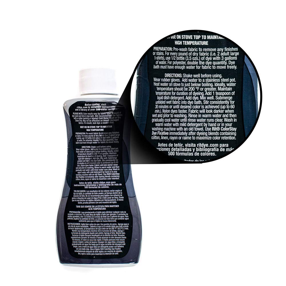 Synthetic Rit Dye More Liquid Fabric Dye â Wide Selection of Colors â 7 Ounces - Frost Gray