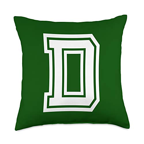 ABC Pillows Alphabet Letter D Throw Pillow, 18x18, Multicolor