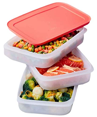 NewTupperware Freezer Mates PLUS Stackable 3pc Set with Seal