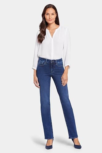 NYDJ Womens Petite Size Marilyn Straight Leg Jeans, Cooper, 8P