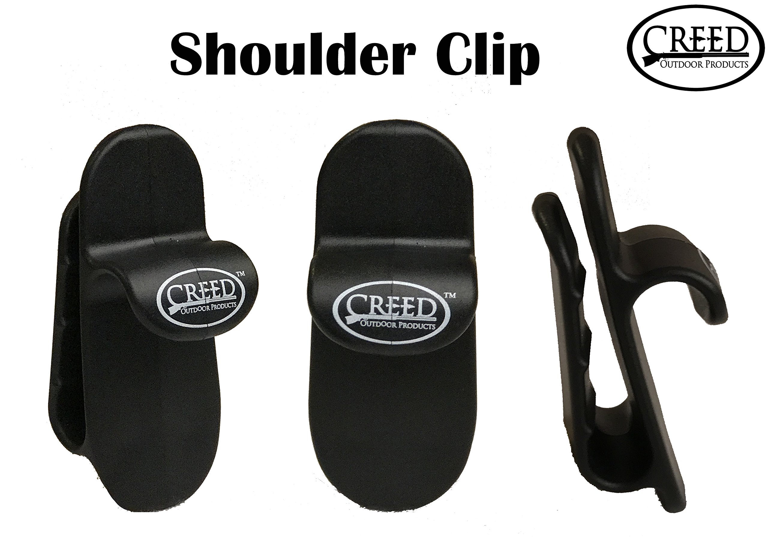 Sling Saddle Shoulder Clip by Creed Outdoors, Carry Your Rifle Hands Free, Easily Hooks to Your Rifle Sling and Holds Your Gun securely. (1 Shoulder Clip Only)