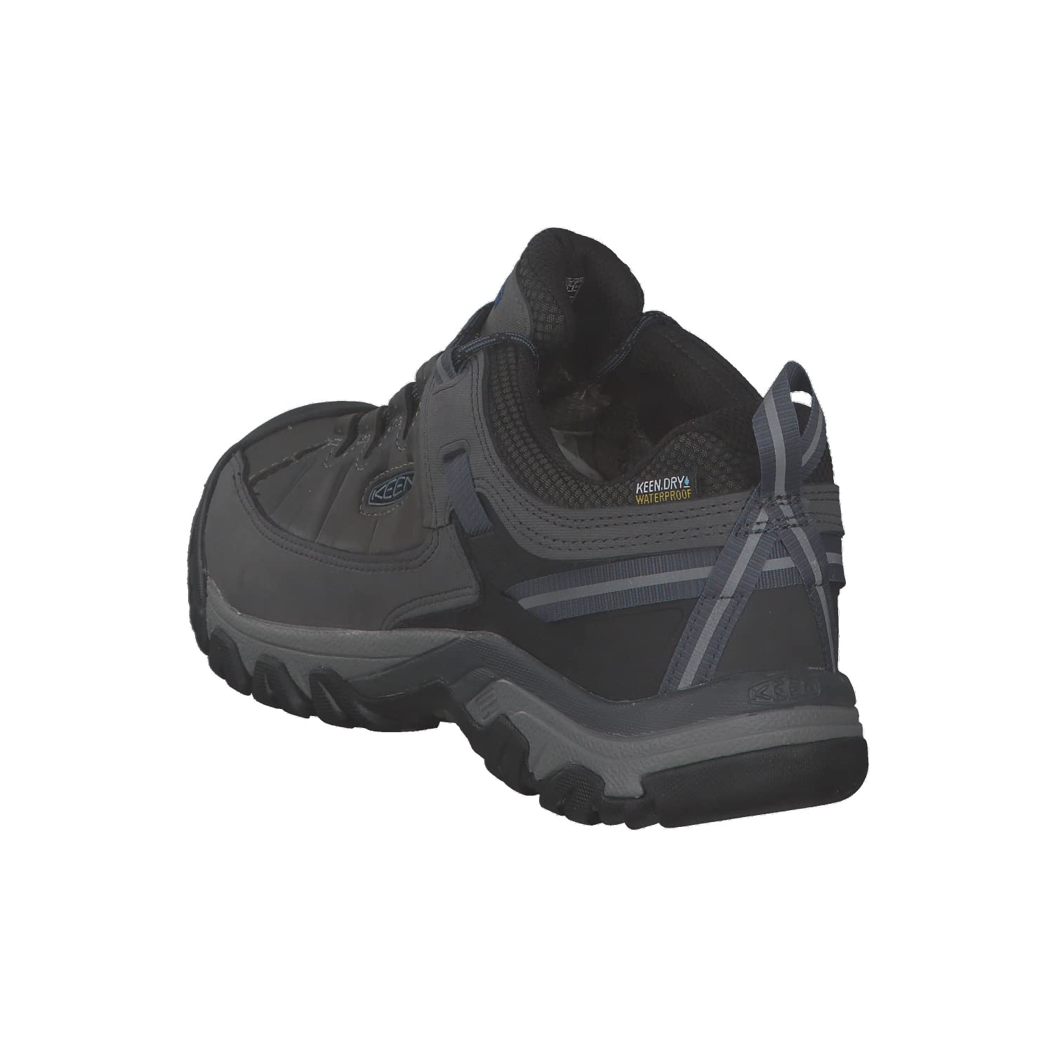 KEEN Men's Targhee 3 Low Height Waterproof Hiking Shoes, Steel Grey/Captains Blue, 8