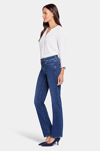 NYDJ Womens Petite Size Marilyn Straight Leg Jeans, Cooper, 8P