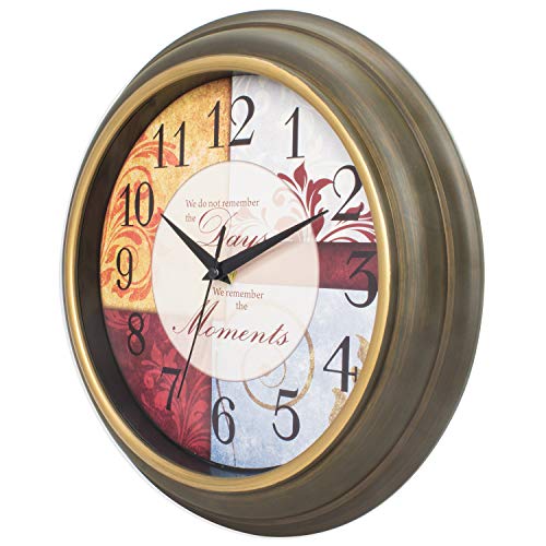 La Crosse Technology LTD 11.25" Brown Sentiment Clock