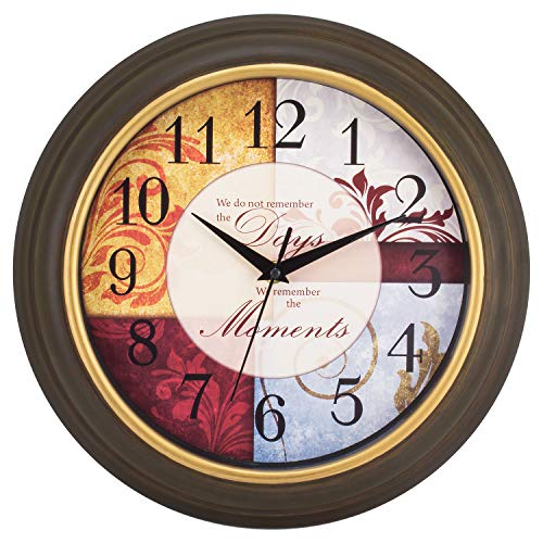 La Crosse Technology LTD 11.25" Brown Sentiment Clock