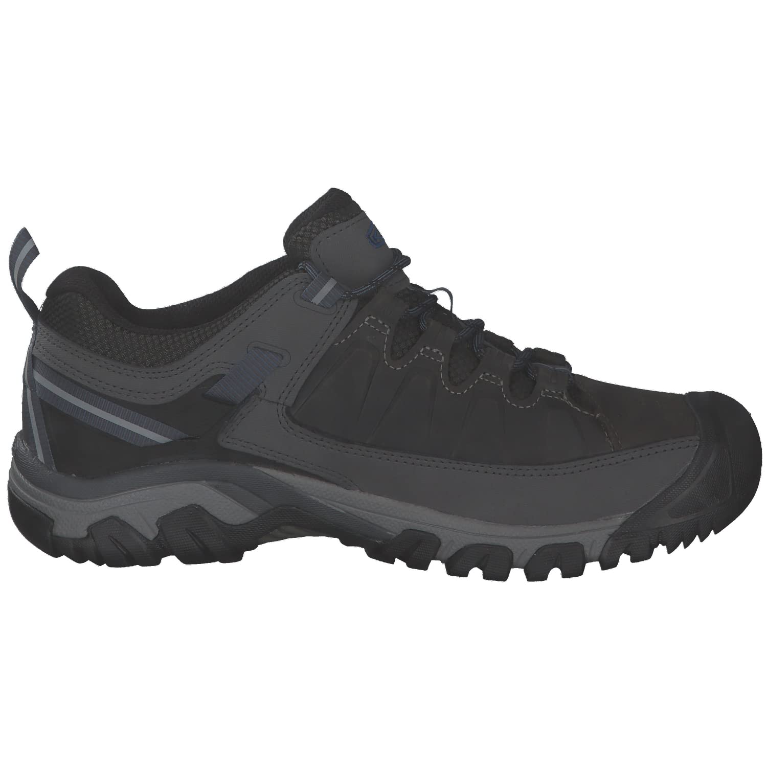 KEEN Men's Targhee 3 Low Height Waterproof Hiking Shoes, Steel Grey/Captains Blue, 8