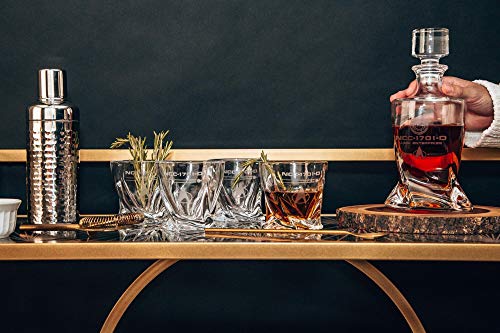 Star Trek: The Next Generation 5-Piece Whiskey Decanter Set | USS Enterprise Themed Party Shot Glasses For Home Barware Collection | Each Glass Holds 10 Ounces