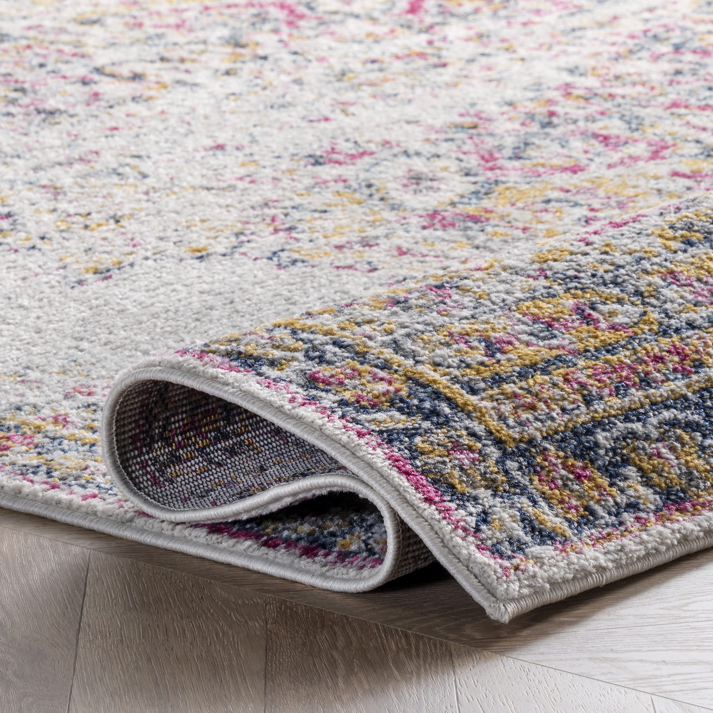 nuLOOM Tabitha Vintage Medallion Runner Rug, 2' 8" x 12', Pink