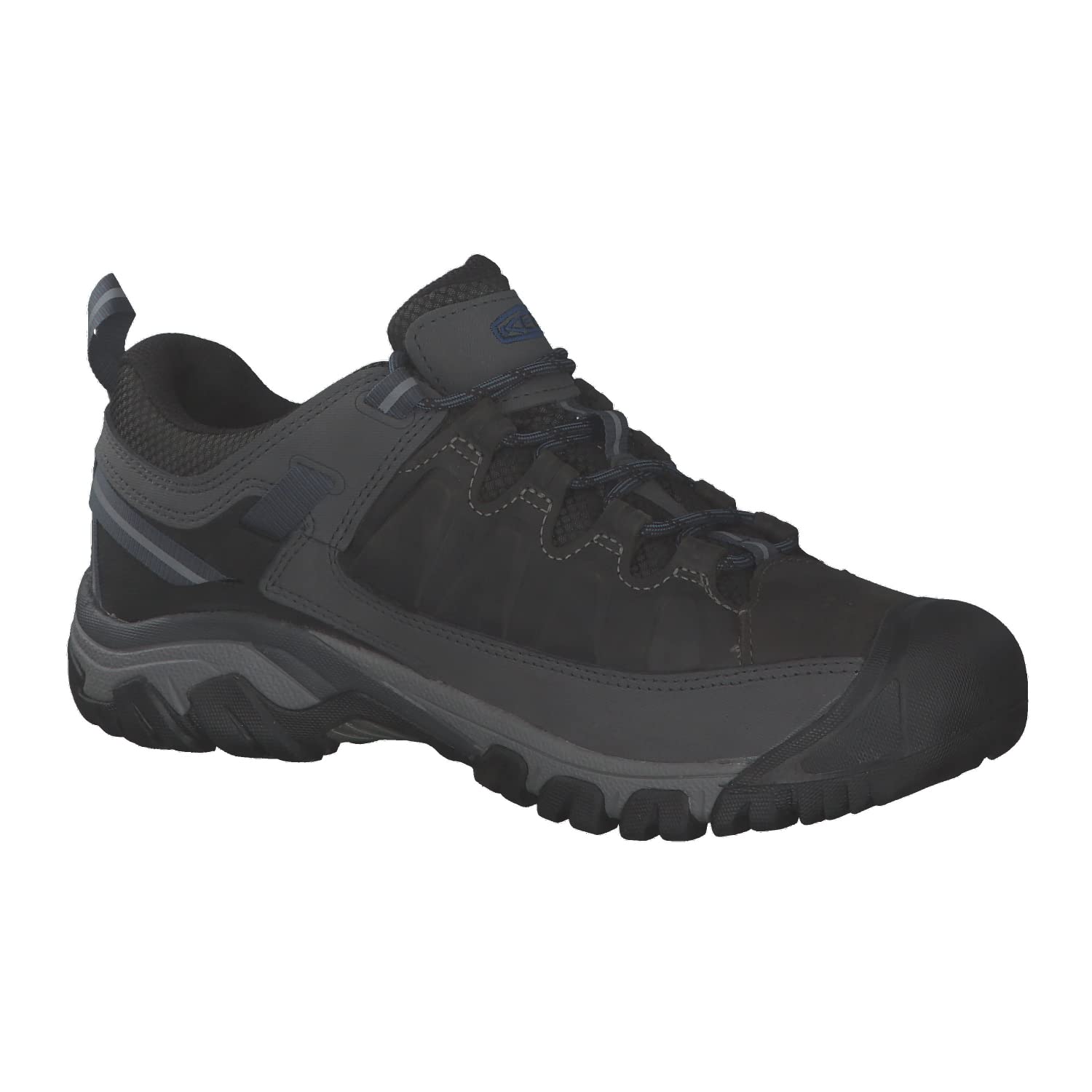 KEEN Men's Targhee 3 Low Height Waterproof Hiking Shoes, Steel Grey/Captains Blue, 8