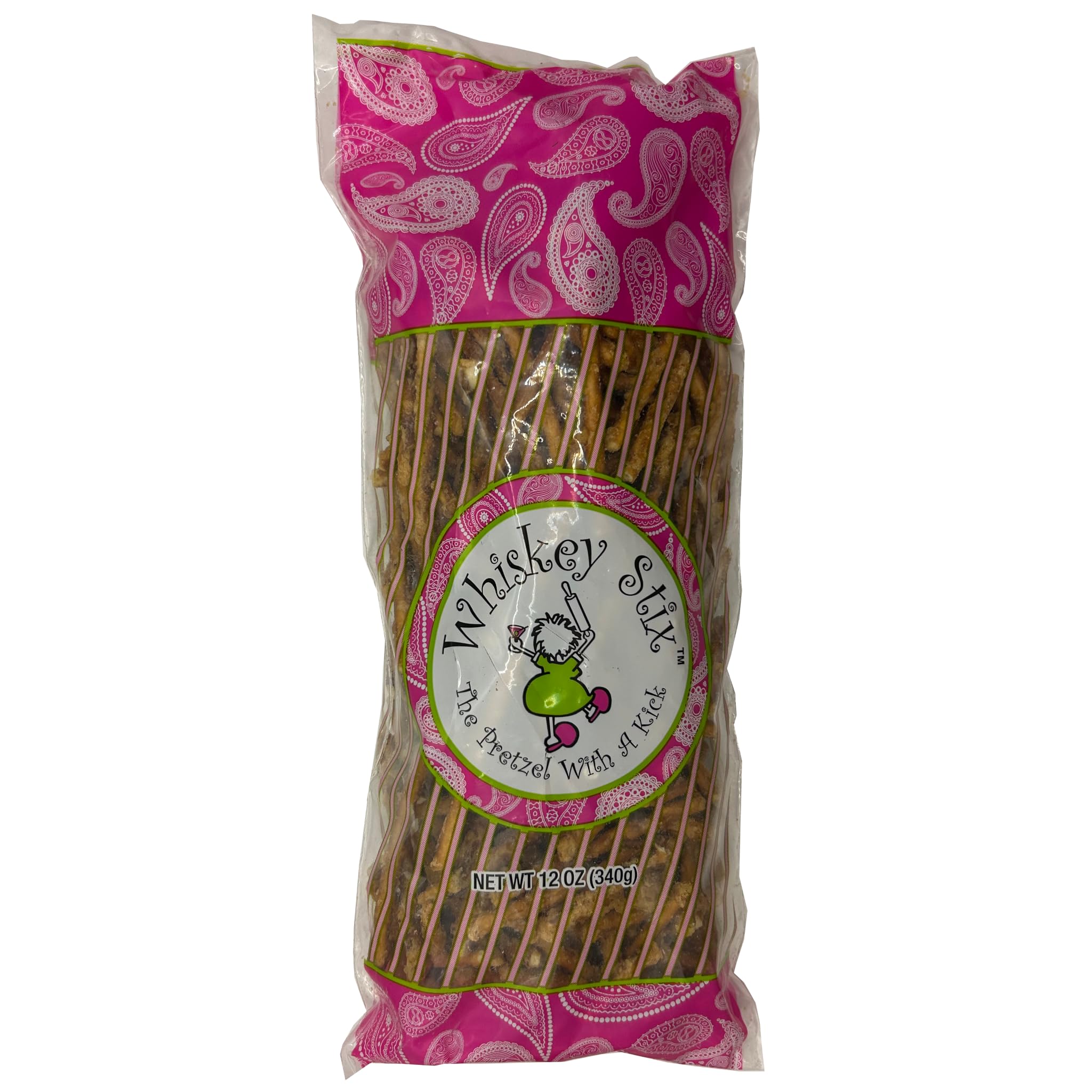Whiskey Stix Gourmet Pretzels (12 oz bag) 1 Pack - Sweet, Spicy, and Buttery Snack, Pretzel with a kick, Tantalizing Taste, Versatile Snack
