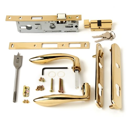 Andersen Storm Door Handle Assembly in Brass Finish Contemporary Style 2004 to Present