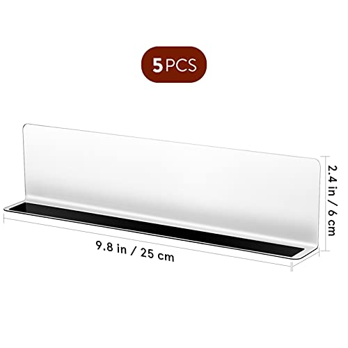 Baluue 5Pcs Clear Shelf Dividers Closets Separator Commodity Divider Magnetic Baffle for Bedroom Kitchen Office Supermarket Clapboard Organization
