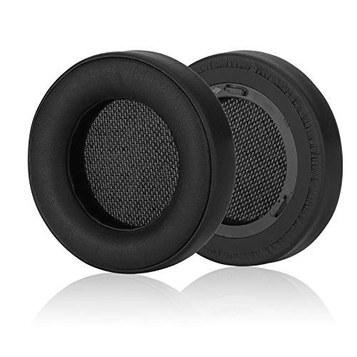 Jecobb Replacement Ear Pads Cushion Cover with Protein Leather & Memory Foam for Corsair Virtuoso RGB Wireless SE Gaming Headset ONLY β Round (Black)