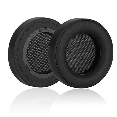 Jecobb Replacement Ear Pads Cushion Cover with Protein Leather & Memory Foam for Corsair Virtuoso RGB Wireless SE Gaming Headset ONLY β Round (Black)