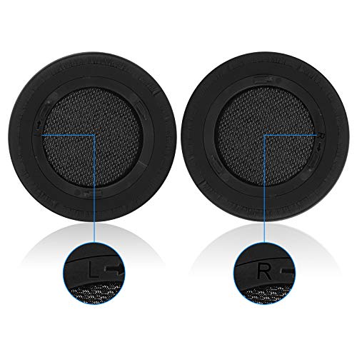Jecobb Replacement Ear Pads Cushion Cover with Protein Leather & Memory Foam for Corsair Virtuoso RGB Wireless SE Gaming Headset ONLY β Round (Black)