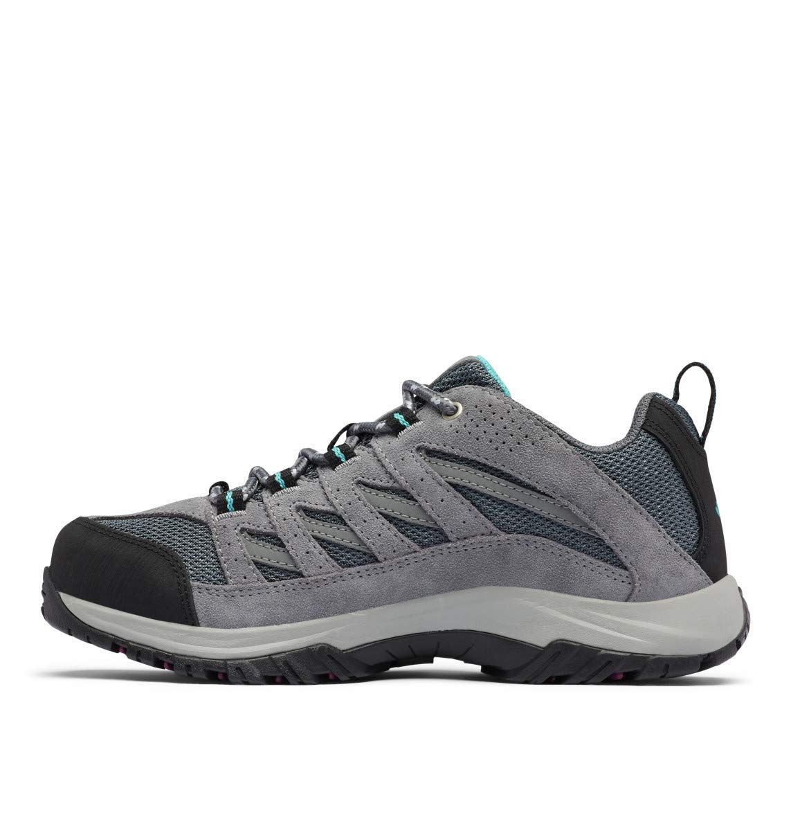 Columbia Womens Crestwood Hiking Shoe, Graphite/Pacific Rim, 8
