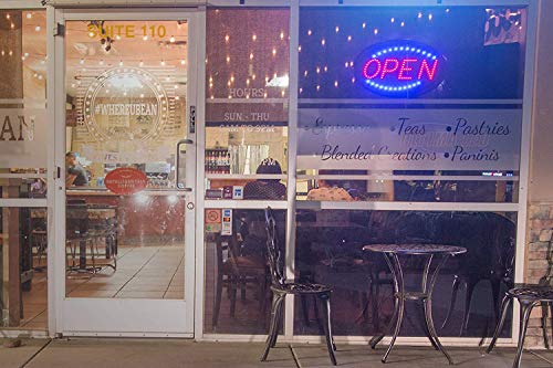 Ultima LED Neon Open Sign for Business: Jumbo Lighted Sign Open with Flashing Mode β Large Indoor Electric Light up Sign for Stores (23 x 14 in) Includes Business Hours and Open & Closed Sign