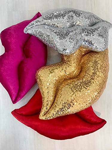 woody Gray Lips Glitter Pillow Home Decor Lips Throw Pillow Decorative Cushion Pillow Couch Bed Shaped Pillow Sparkle Luxury Pillow 18,5 x 10,5 x 3,5 inches