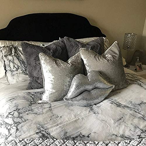 woody Gray Lips Glitter Pillow Home Decor Lips Throw Pillow Decorative Cushion Pillow Couch Bed Shaped Pillow Sparkle Luxury Pillow 18,5 x 10,5 x 3,5 inches